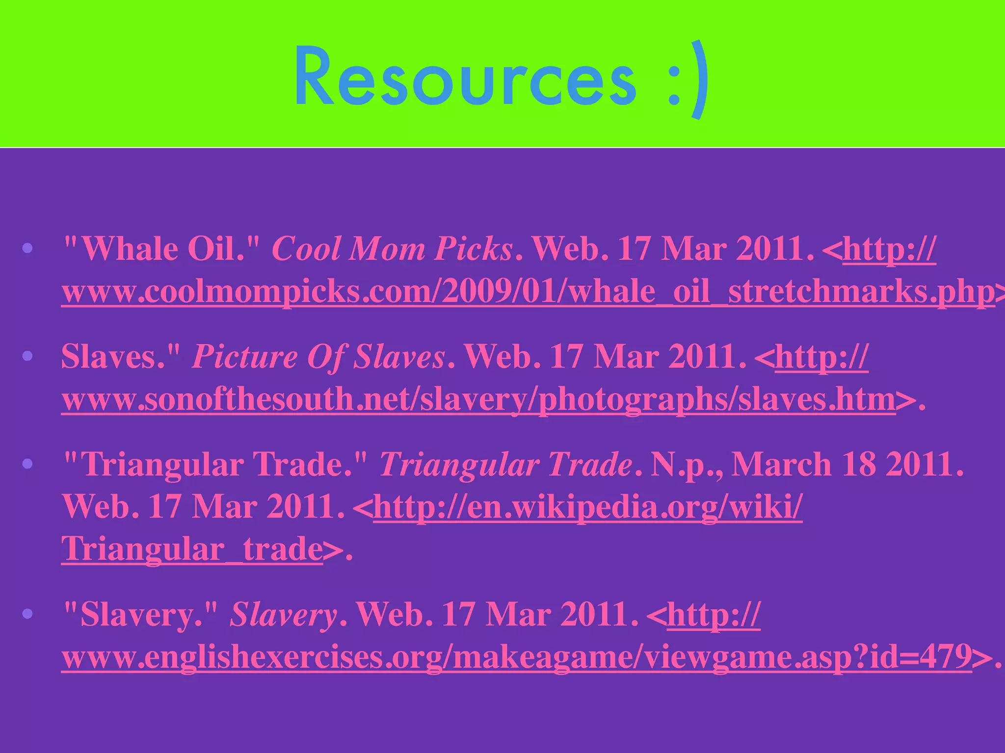Keynote for triangle trade | KEY