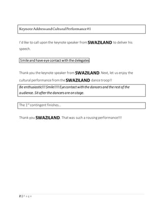 Keynote mc script day 2 session 1 | PDF