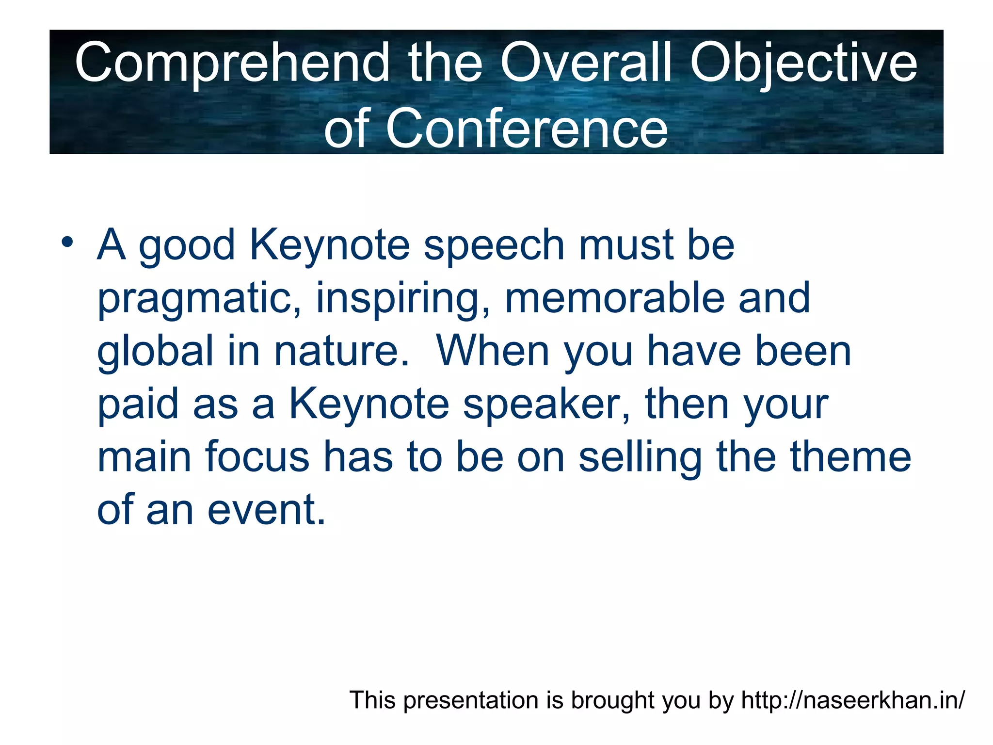 Keynote speaker | PPT