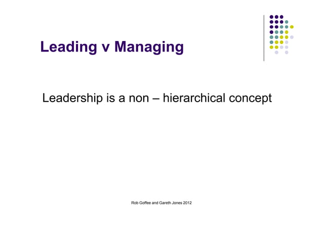 Why Leadership matters - Keynote speaker Prof. Gareth Jones | PPT
