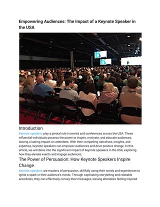 Keynote speakers.pdf | Business Expos & Conferences | Events