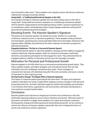 Keynote speakers.pdf | Business Expos & Conferences | Events