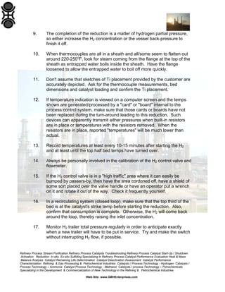 Key Operational Guidelines - Low Temperature Shift Catalyst Reduction | PDF