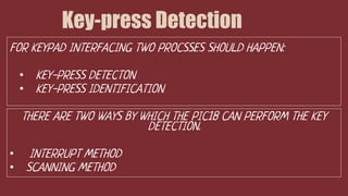 Keypad interfacing | PDF