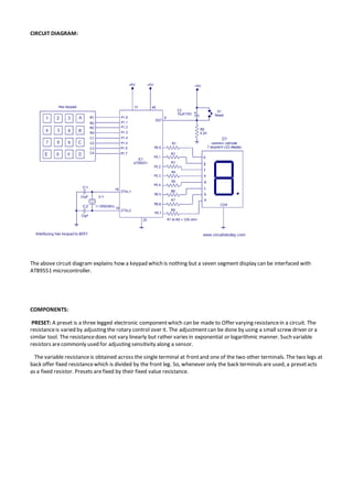 Keypad interfacing 8051 -NANOCDAC | DOCX | Operating Systems | Computer ...