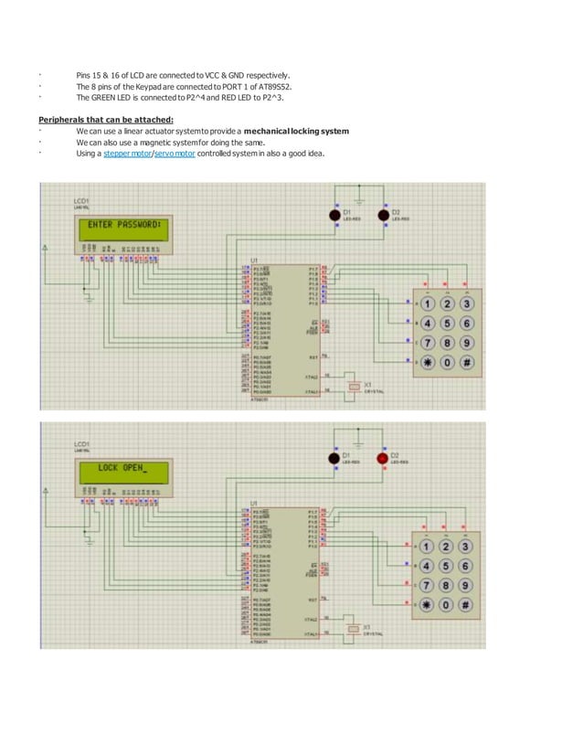 Keypad locking system using 8051 | DOCX | Computer Peripherals | Computing