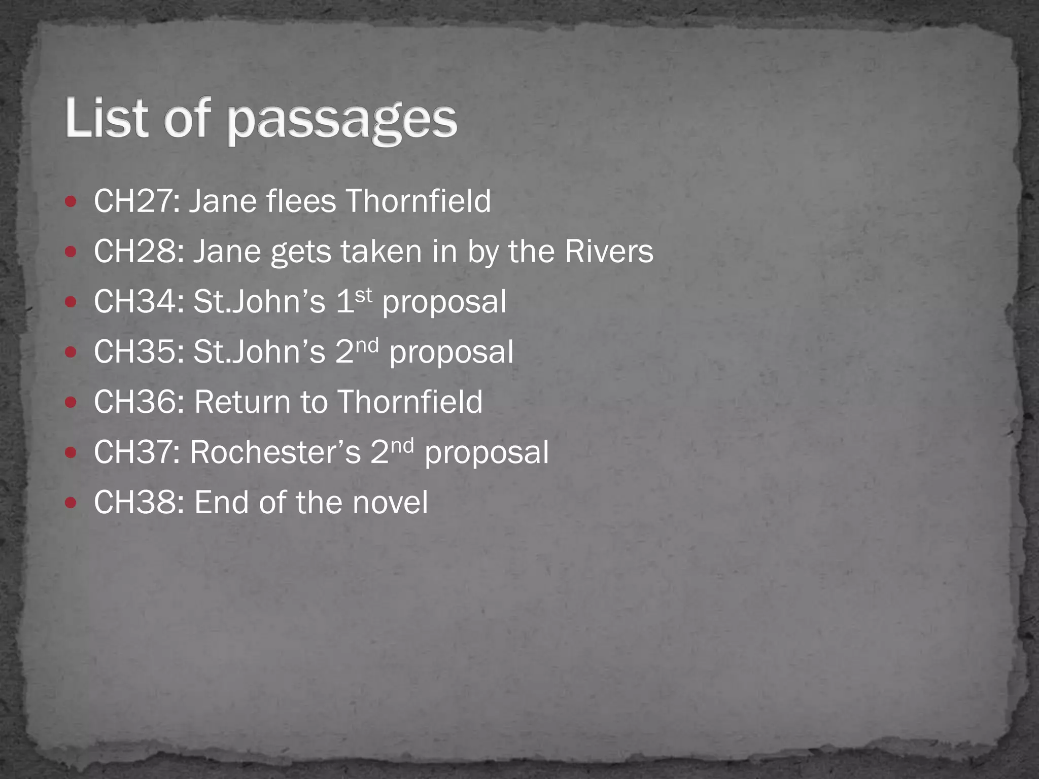 Key Passages in Jane Eyre | PPTX