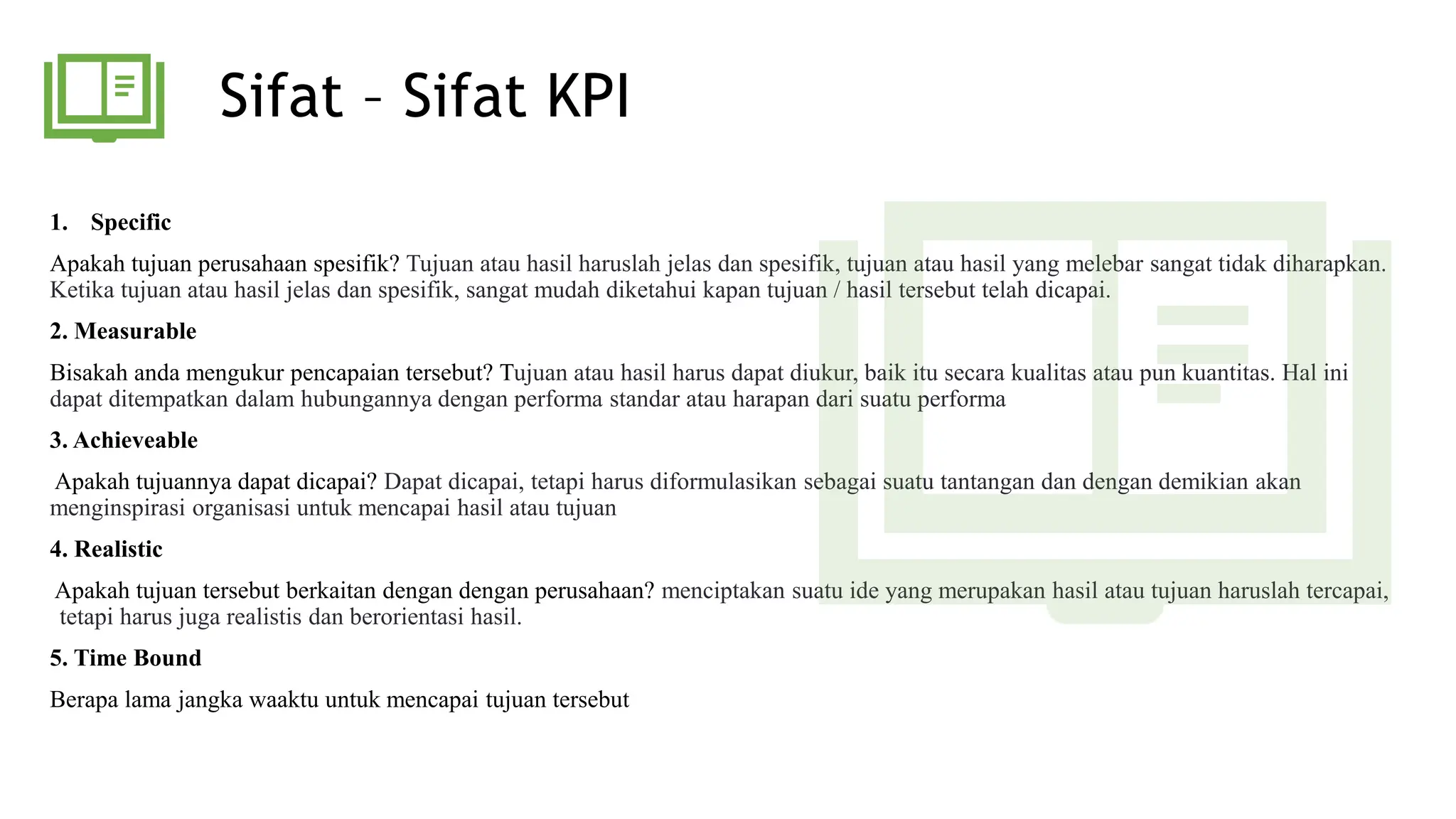 KPI (Key Performance Indicator) adalah alat ukur yang menggambarkan ...