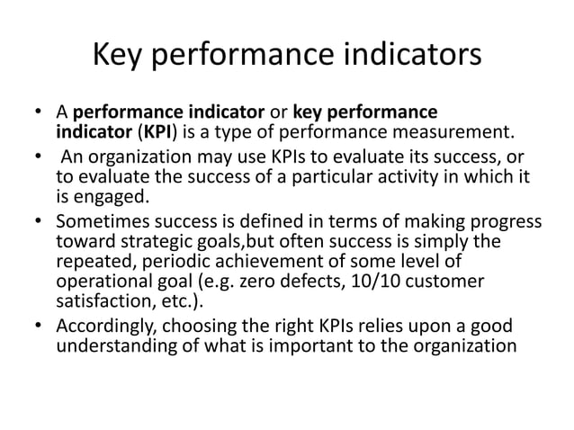 Key performance indicators | PPTX