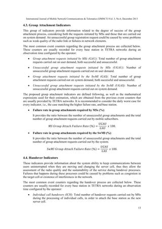 Key performance indicators for qos assessment in tetra networks | PDF