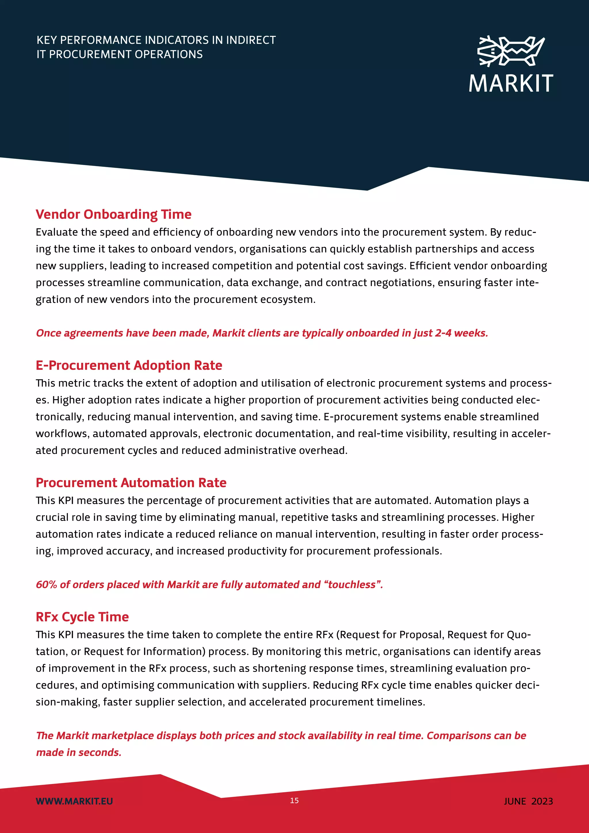 KEY PERFORMANCE INDICATORS IN IT PROCUREMENT | PDF