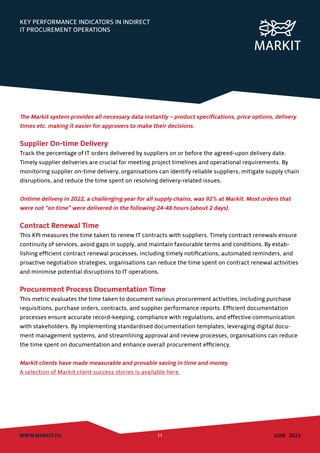 KEY PERFORMANCE INDICATORS IN IT PROCUREMENT | PDF