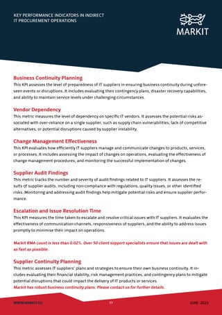 KEY PERFORMANCE INDICATORS IN IT PROCUREMENT | PDF