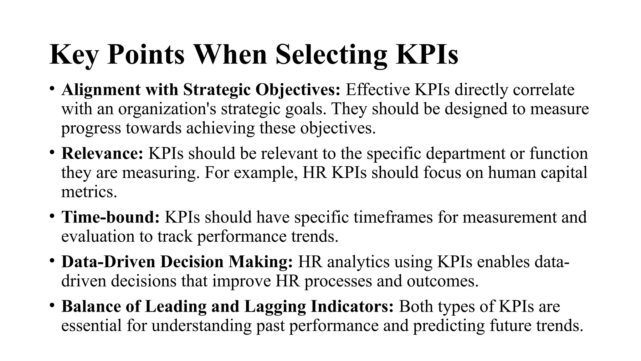 Key Performance Indicators (KPIs) KPIs in HR Analytics | PPTX
