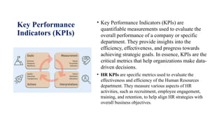 Key Performance Indicators (KPIs) KPIs in HR Analytics | PPTX