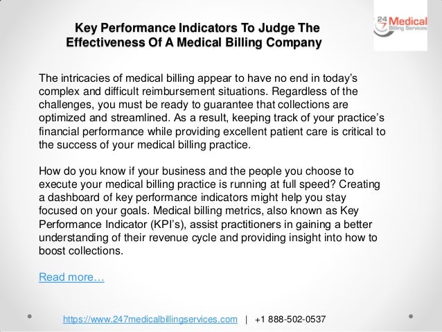 Key performance indicators to judge the effectiveness of a medical ...