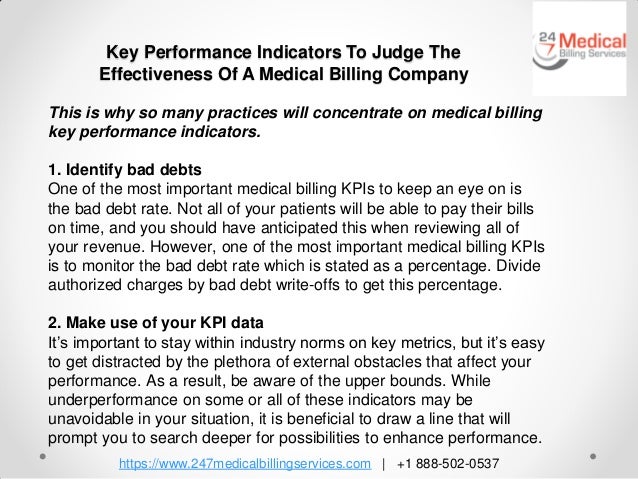 Key performance indicators to judge the effectiveness of a medical ...