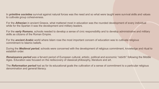 Key Periods in Educational History .pptx | Islam | Religion & Spirituality
