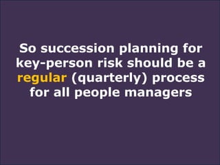 Key Person Risk and Succession Planning Workshop | PPTX