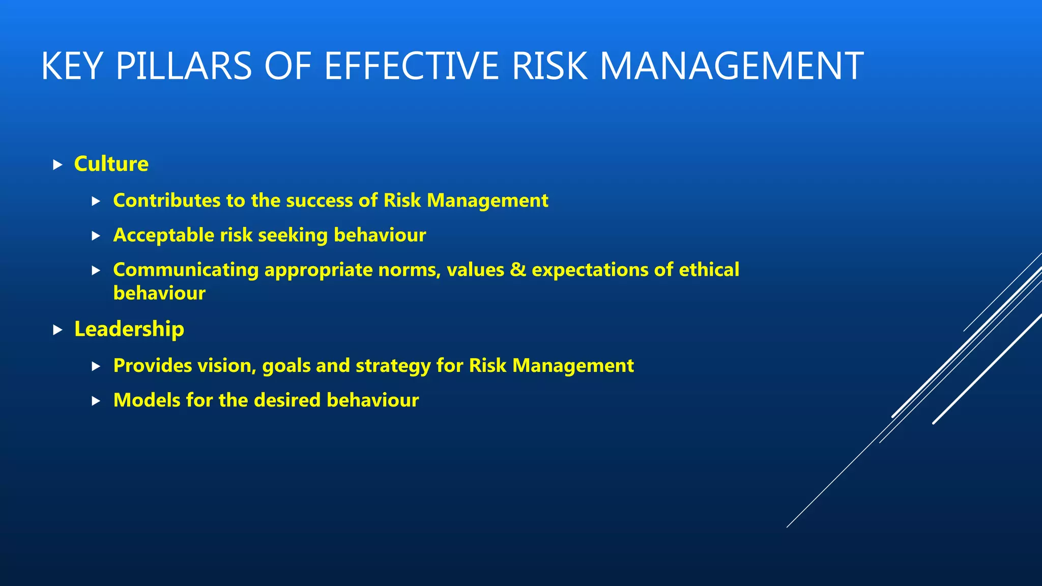 Key pillars for effective risk management | PPT
