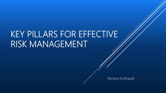 Key pillars for effective risk management | PPT