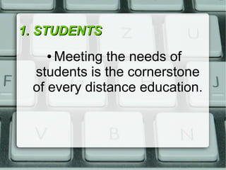 Key players in distance education | ODP