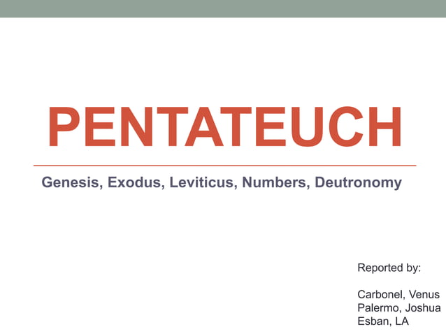 PENTATEUCH KEYPONTS | PPT