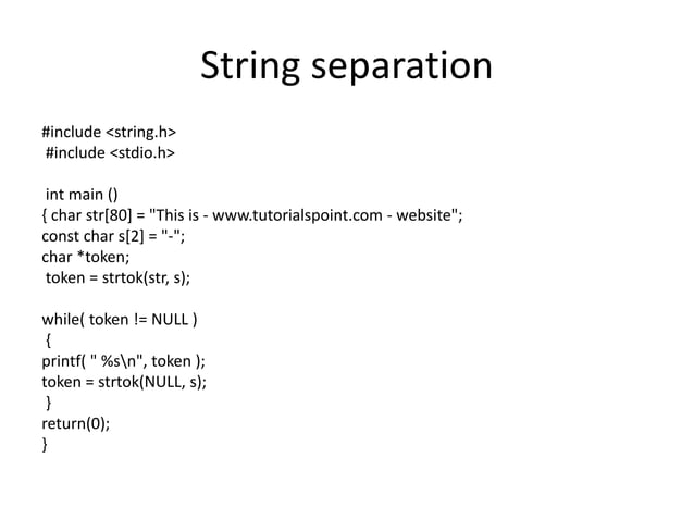 Keypoints c strings | PPT