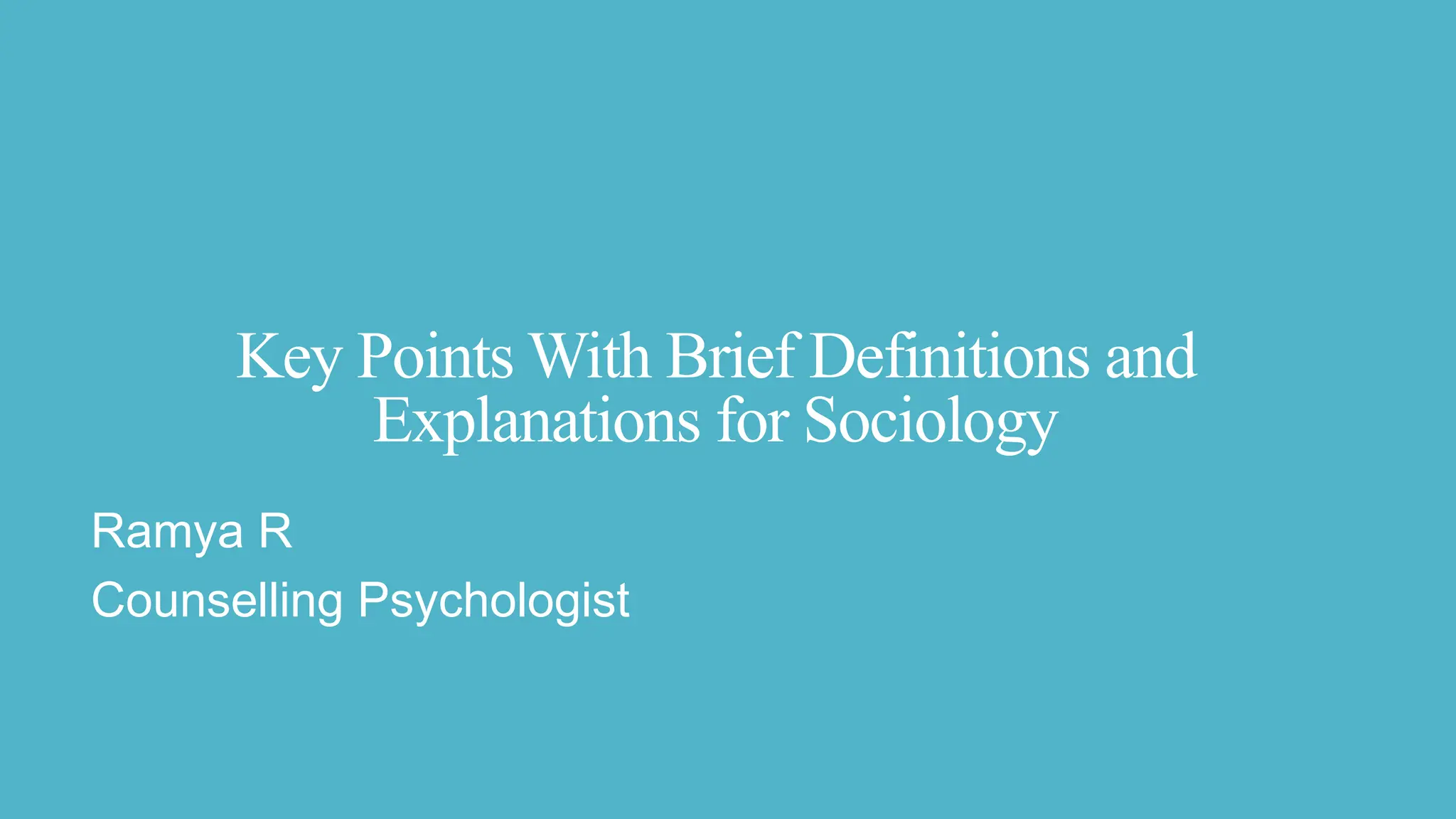 Key Points With Brief Definitions and Explanations | PPTX