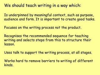 Key principles and pedagogical approaches of teaching writing | PPTX