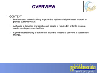Key principles in continuous improvement culture | PPT
