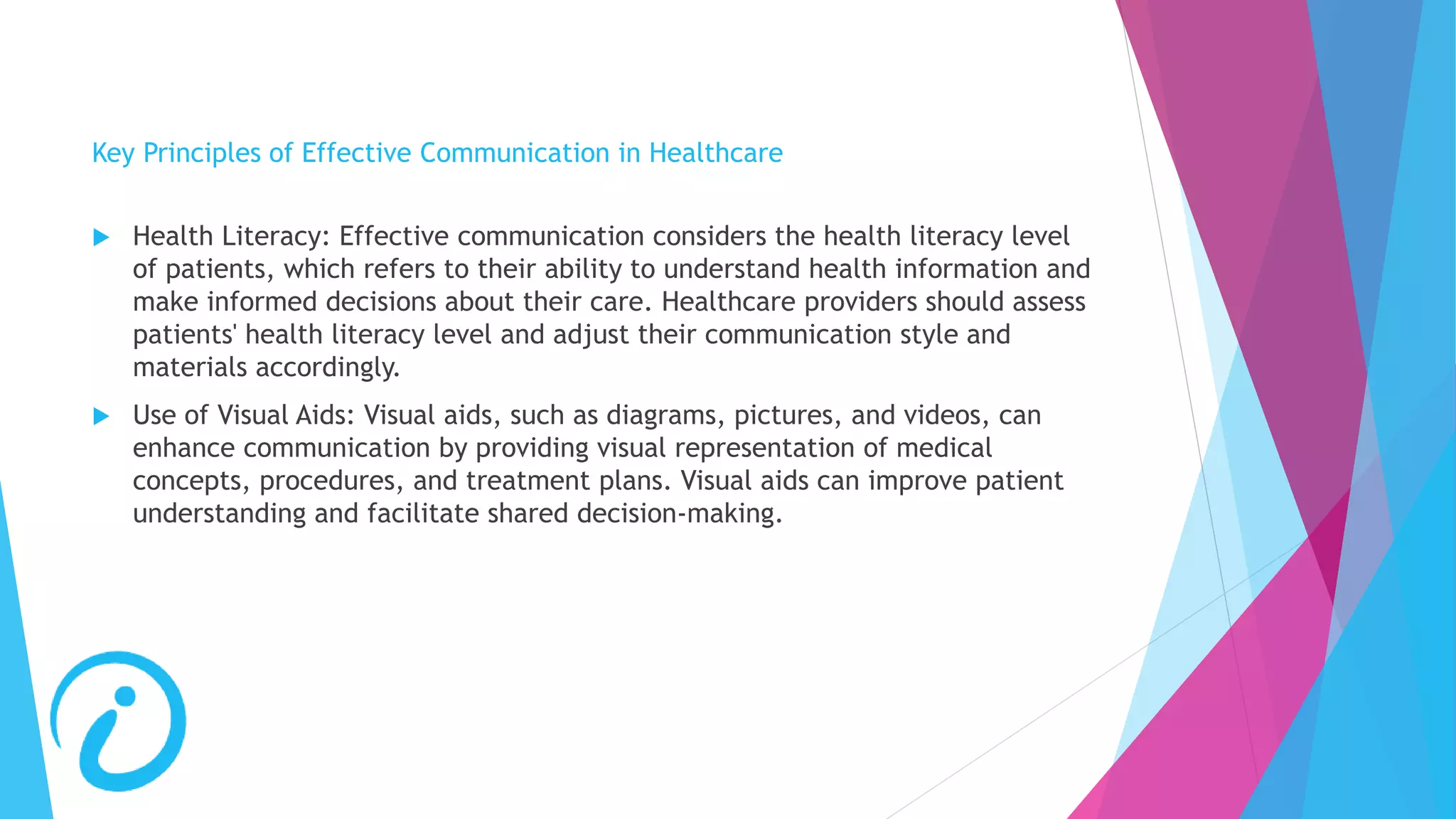Key Principles of Effective Communication in Healthcare pptx | PPTX