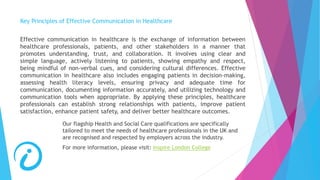 Key Principles of Effective Communication in Healthcare pptx | PPTX