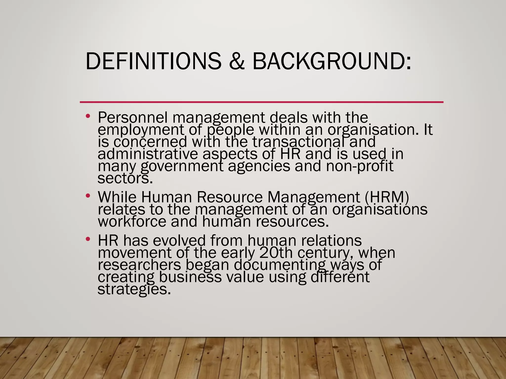 KEY PRINCIPLES OF HUMAN RESOURCE MANAGEMENT | PPT