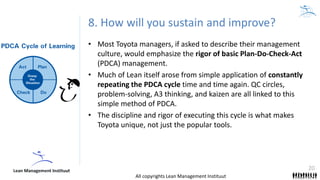 Toyota key questions and OSKKK par René Aernoudts, Lean Global Network ...