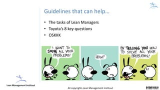 Toyota key questions and OSKKK par René Aernoudts, Lean Global Network ...