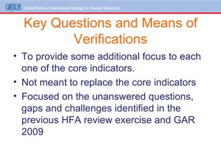 HFA Monitoring and Review -Key Questions Guidance | PPT