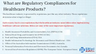 Key Regulatory Compliance Standards Healthcare Software Developers Know ...