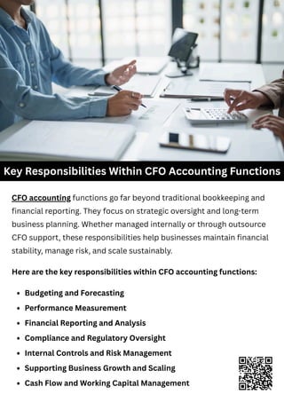 Key Responsibilities Within CFO Accounting Functions | PDF