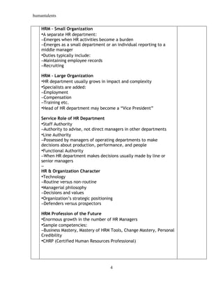 Key result areas of human resource management | DOCX