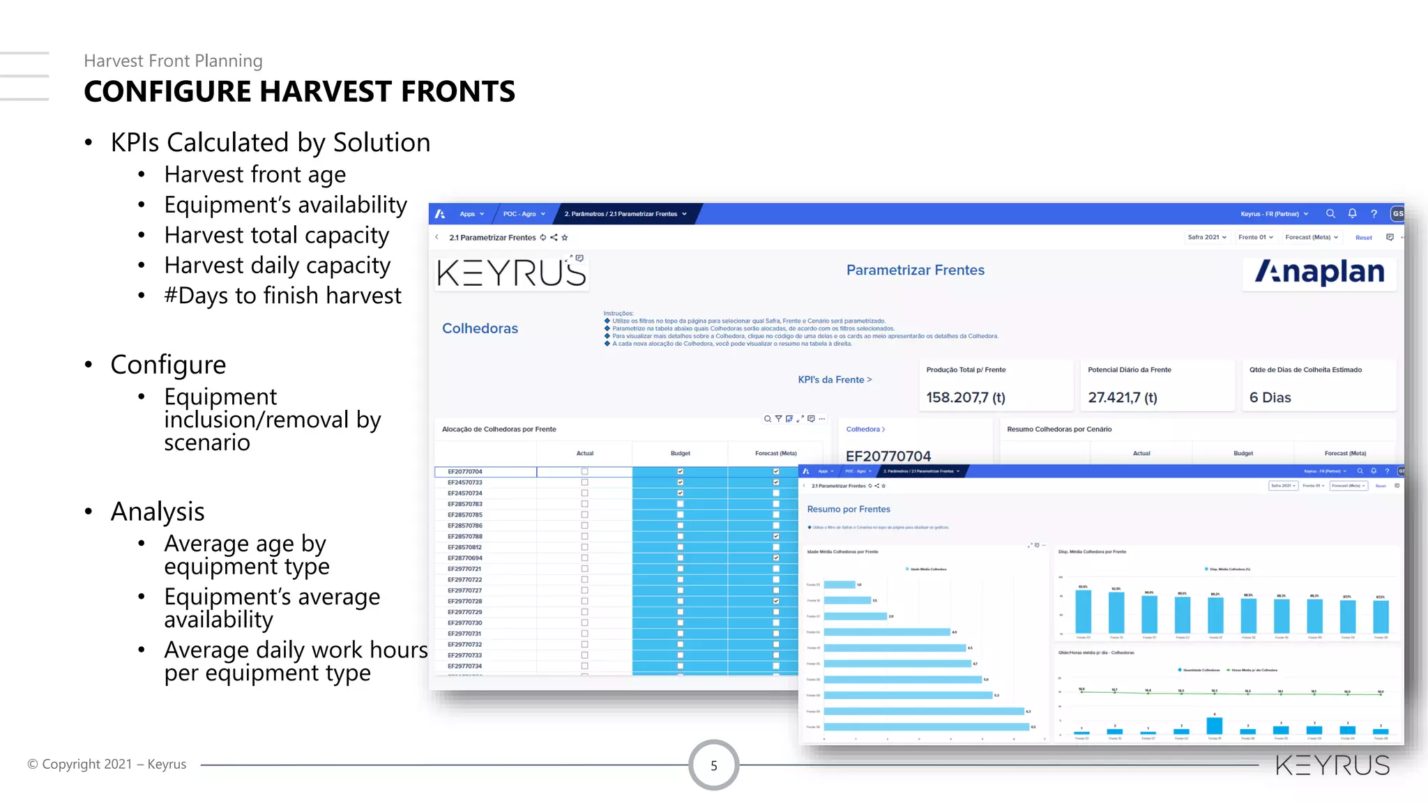 Keyrus solution harvest front planning slides | PDF