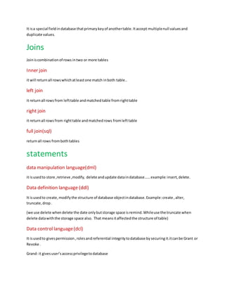 mysql ....question and answer by muhammed thanveer melayi | PDF