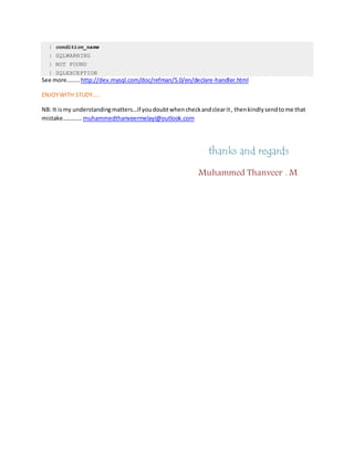 mysql ....question and answer by muhammed thanveer melayi | PDF