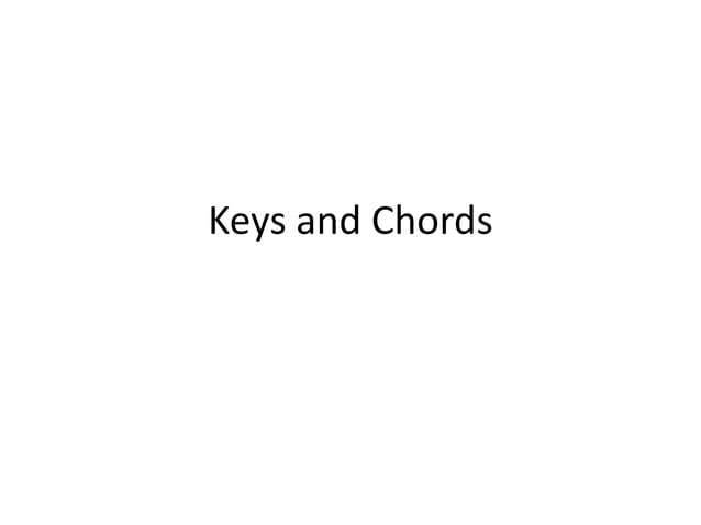 Keys and chords teoria guide | PPTX