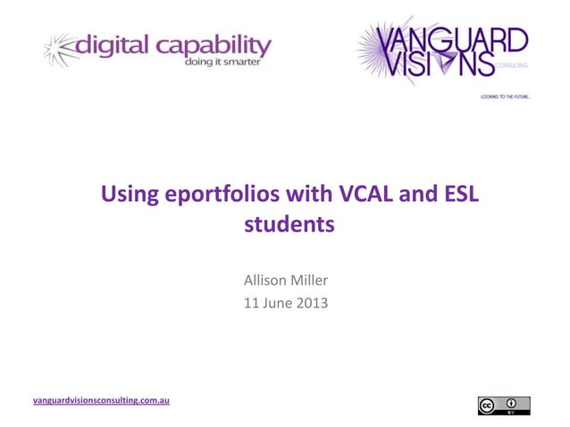 Using eportfolios with VCAL and ESL students | PPT