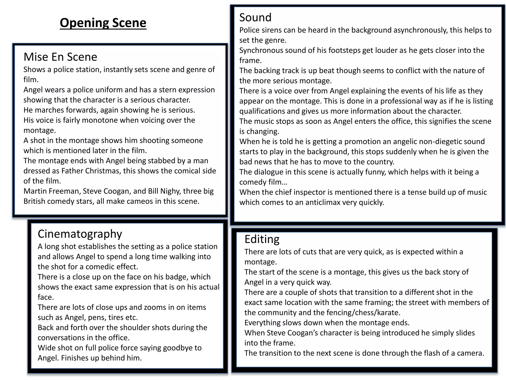Key scene analysis grids | PPTX