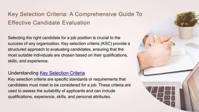Key Selection Criteria A Comprehensive Guide to Effective Candidate ...