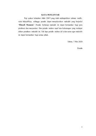 Makalah Filsafat Olahraga "Filosofi Manusia" | DOCX