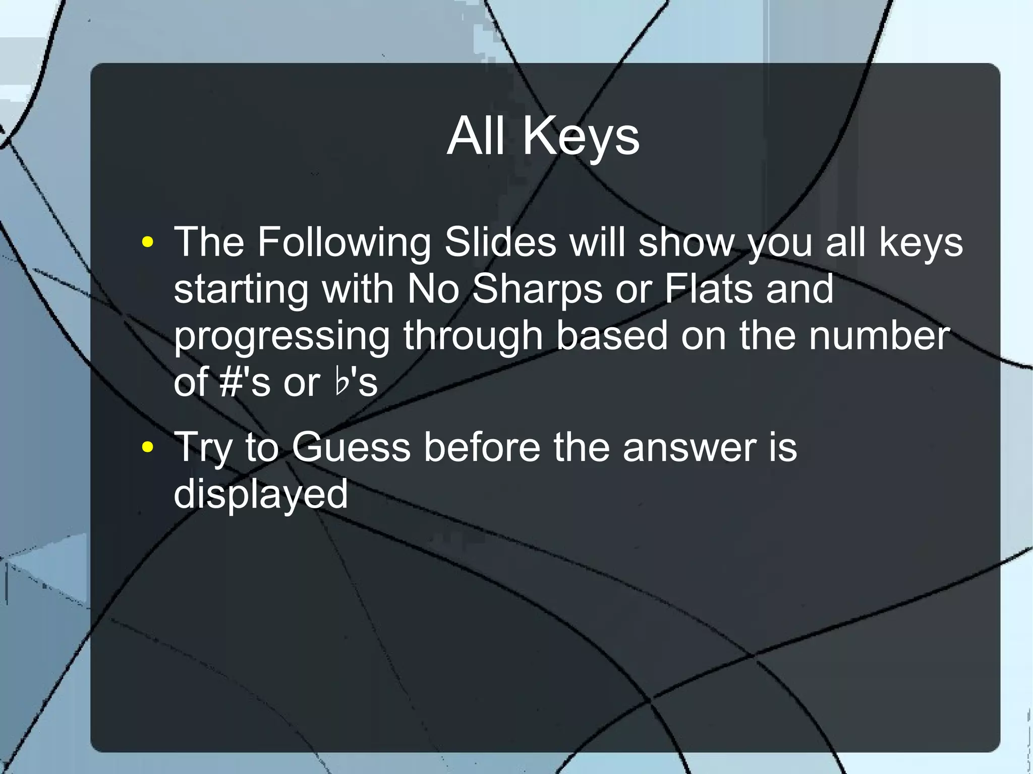 Key signatures (lesson 6) | ODP