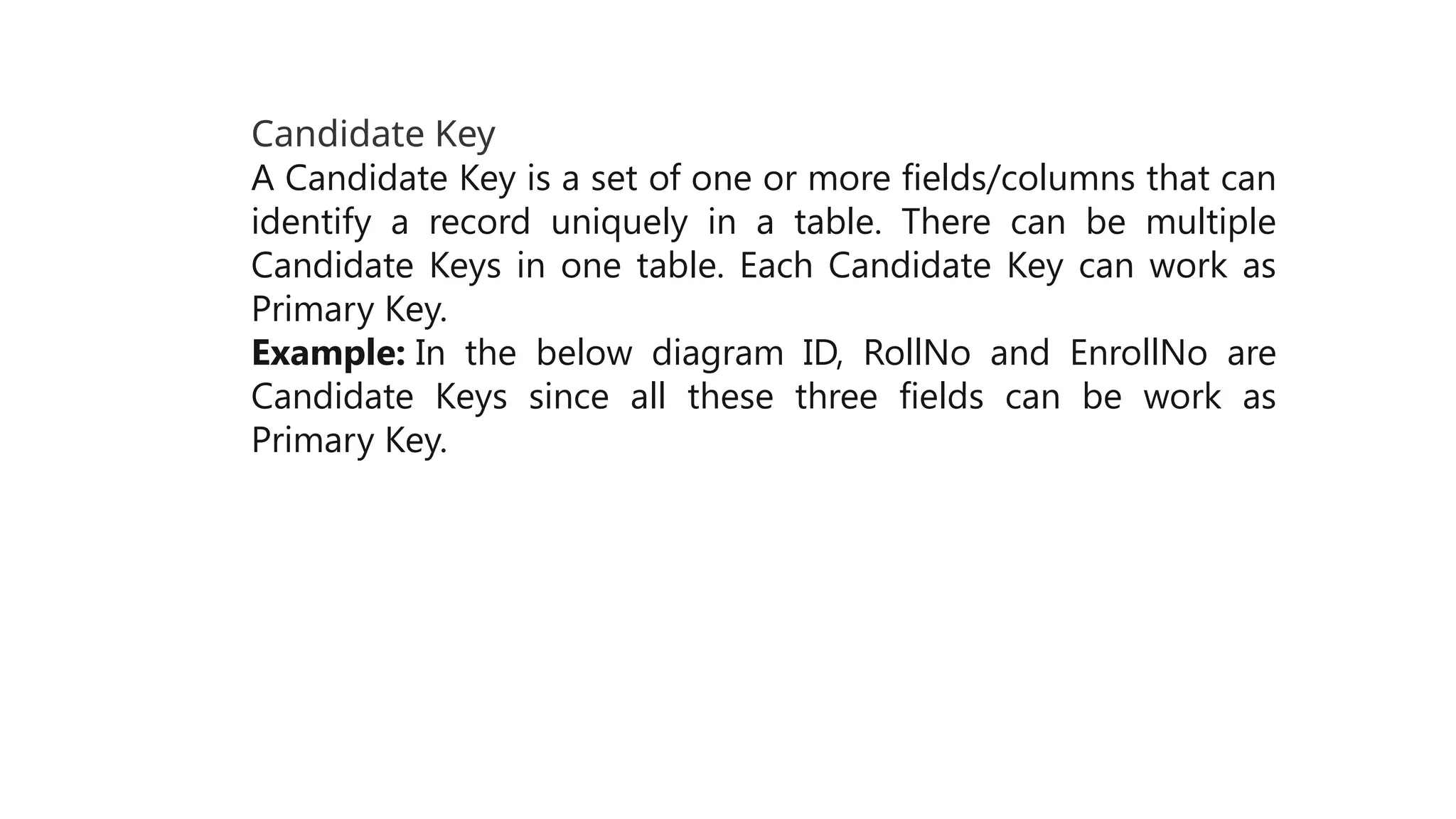 KEYS IN DBMS.pptx soap ui kkeys and eclipse id | PPT